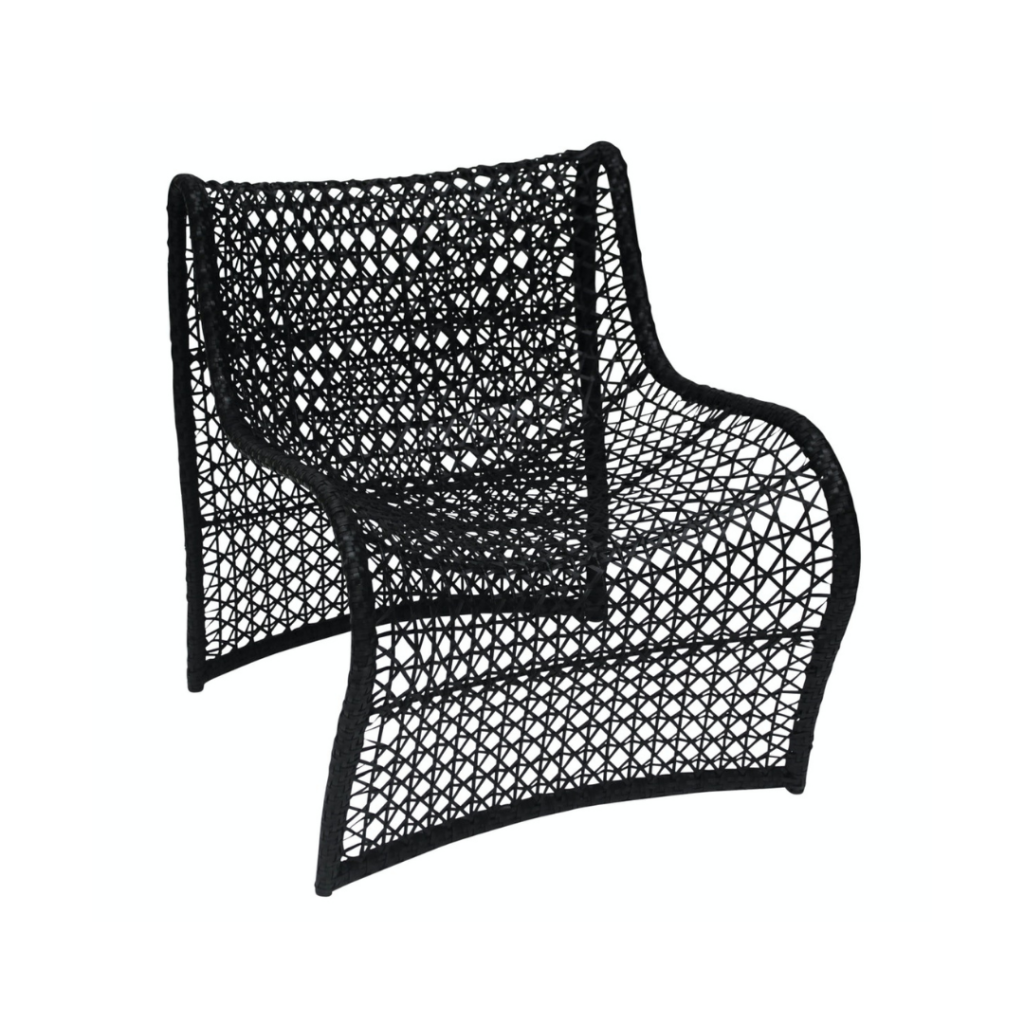 Outdoor Wave Chair Dark Natural | Palette Design