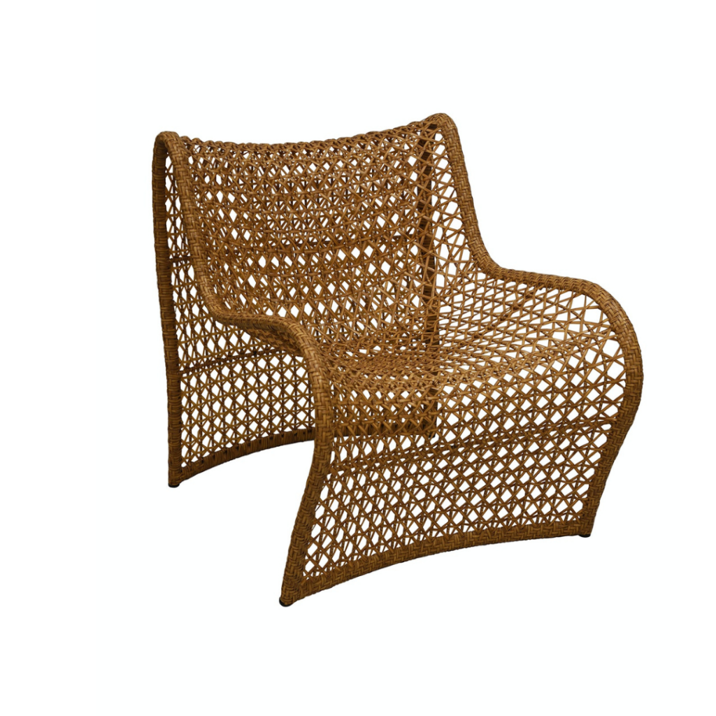 Outdoor Wave Chair Dark Natural | Palette Design