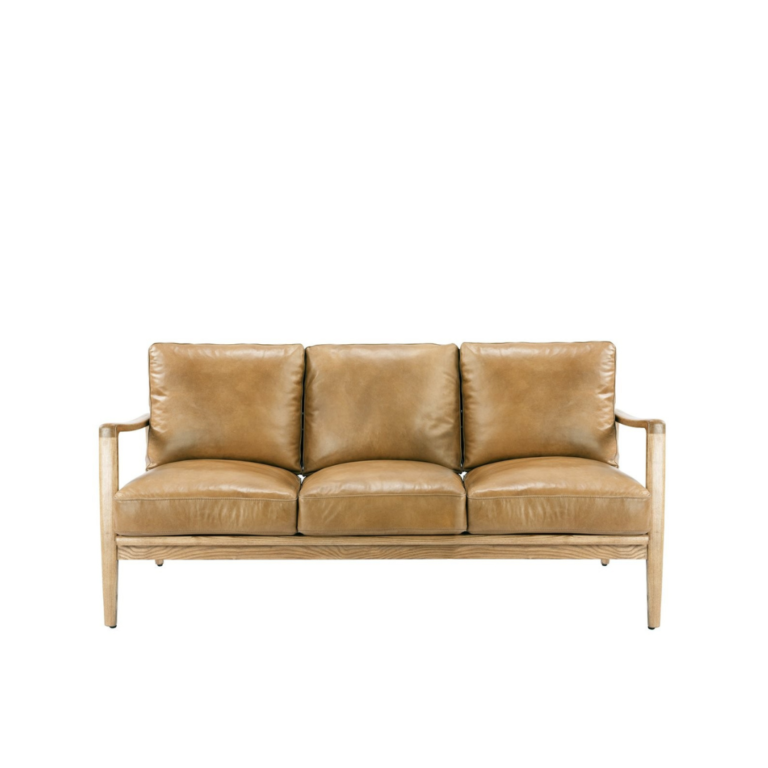 Reid 3 Seater Tan Leather | Palette Design