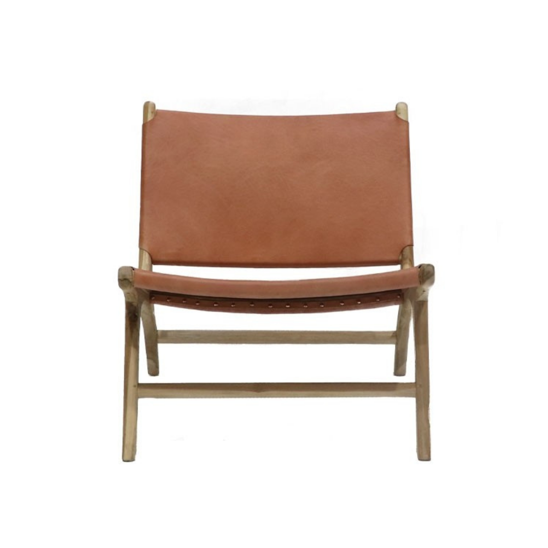 HYDE LOW CHAIR – TAN LEATHER | Palette Design