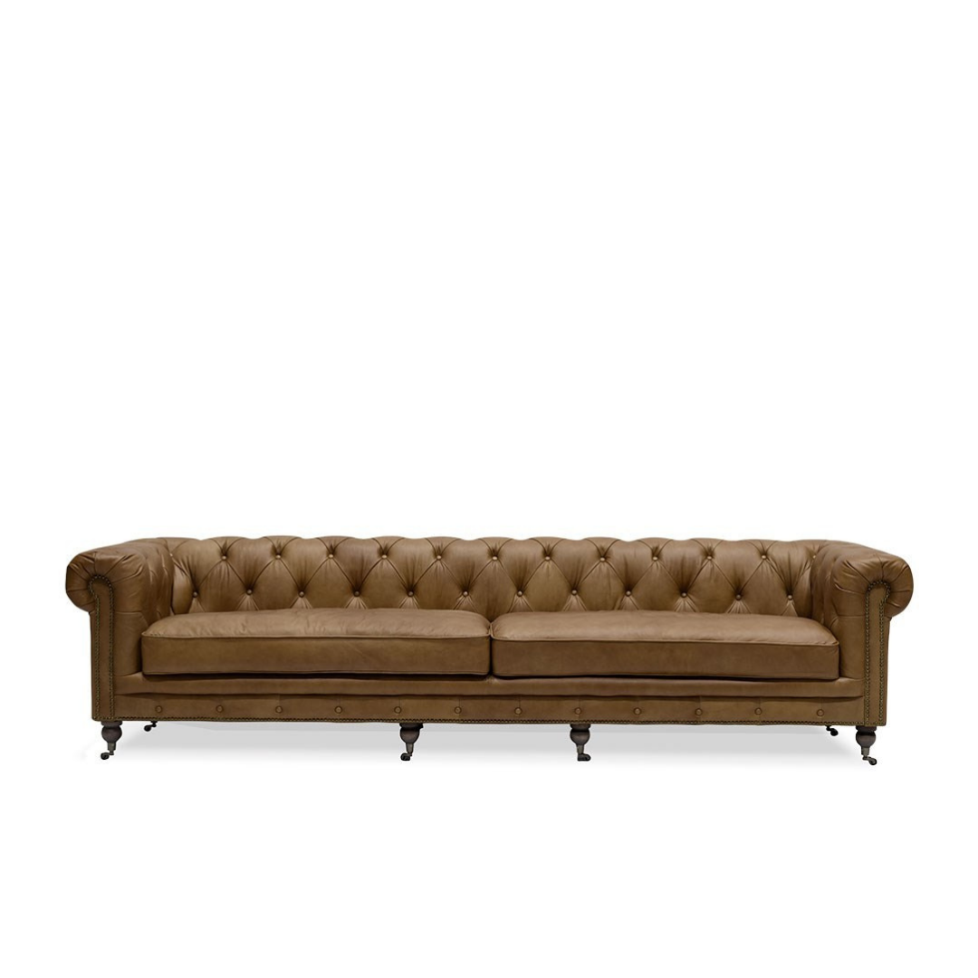 STANHOPE CHESTERFIELD – 4 SEATER, CHESTNUT | Palette Design