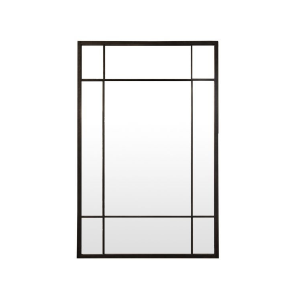 Rectangle Iron Grid Mirror | Palette Design