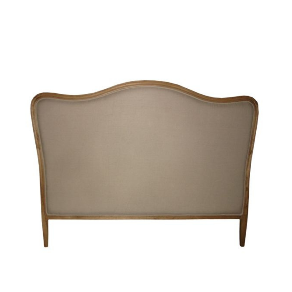 SHAPED BED HEAD NATURAL LINEN KING | Palette Design