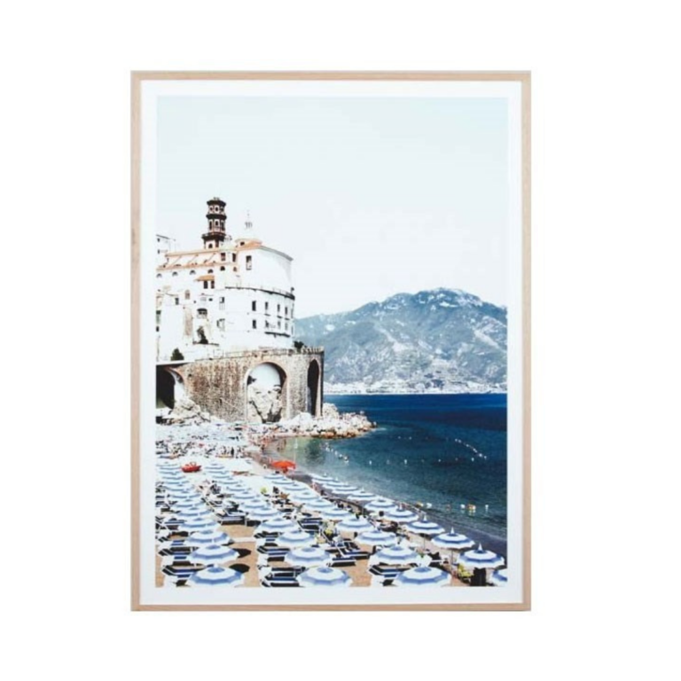 Photographic Framed Amalfi Beach | Palette Design