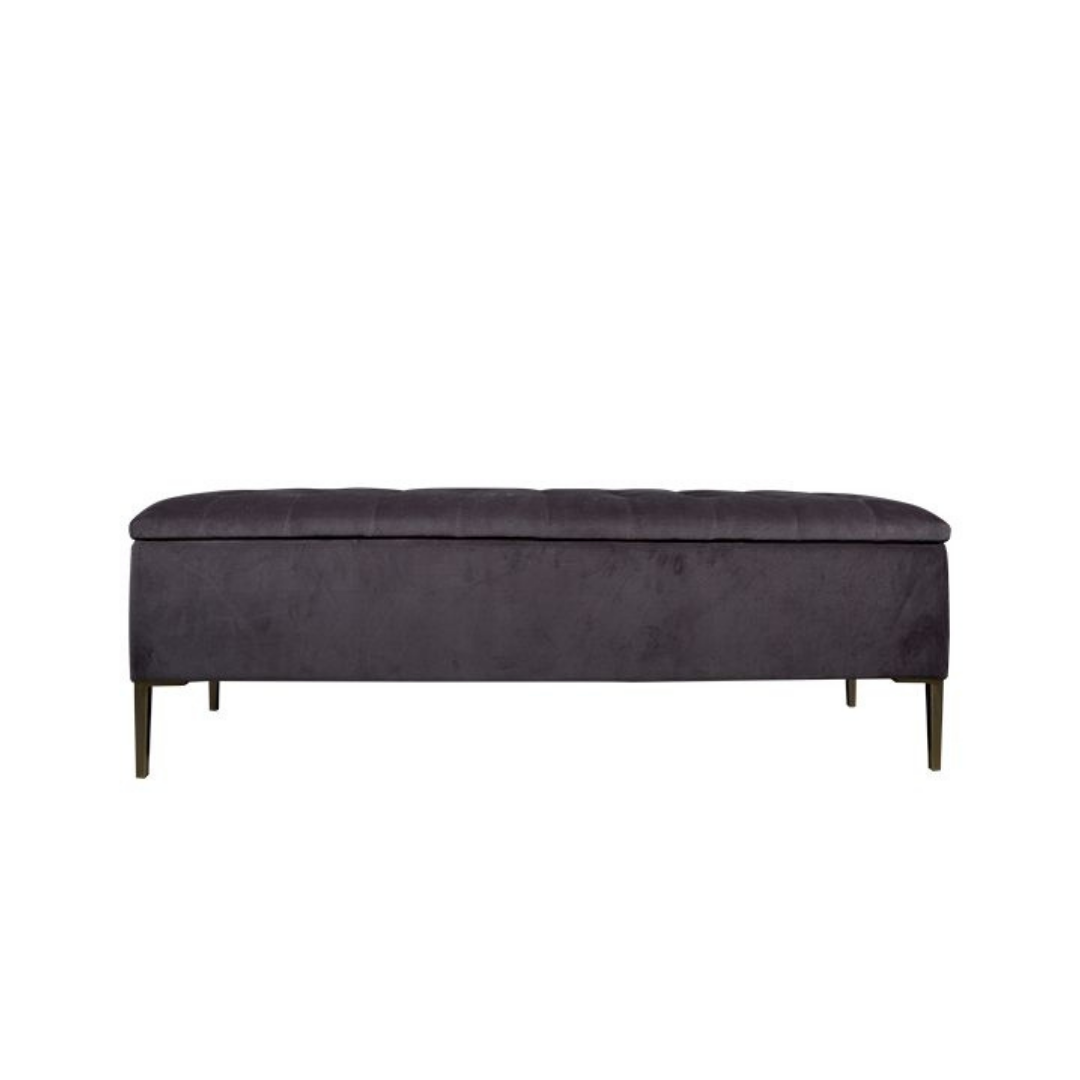 ESTELLE STORAGE BOX GREY VELVET | Palette Design