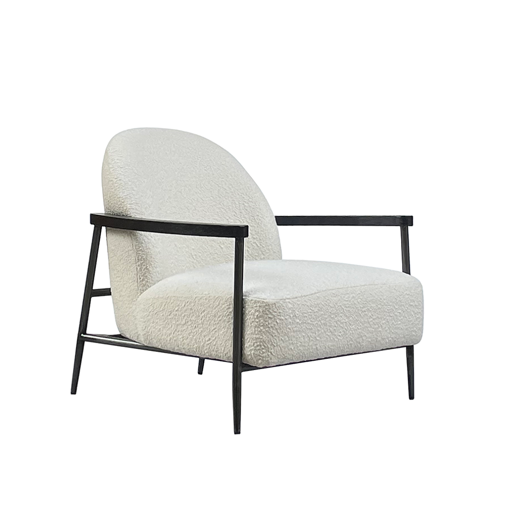 Bonnie Boucle Occasional Chair Ivory | Palette Design