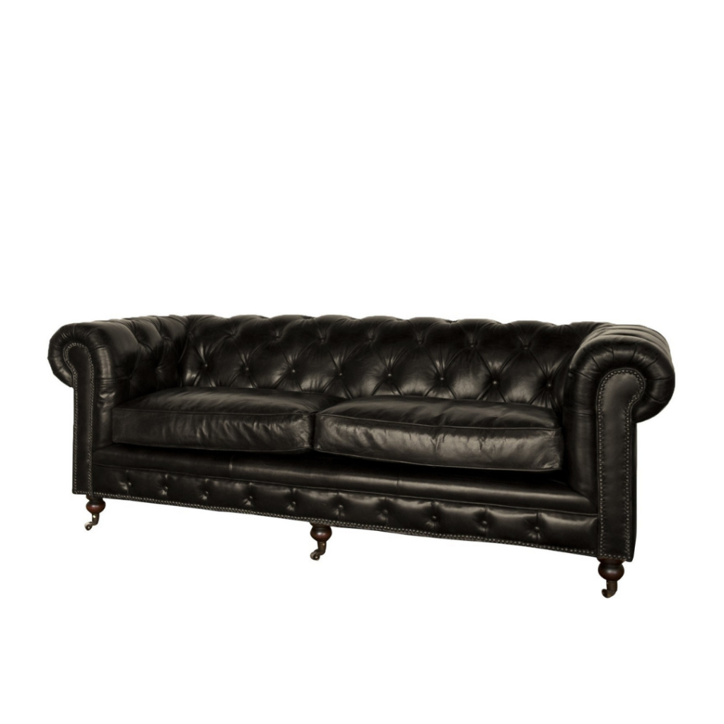 Hampton Court 3 Seater Belon Black | Palette Design