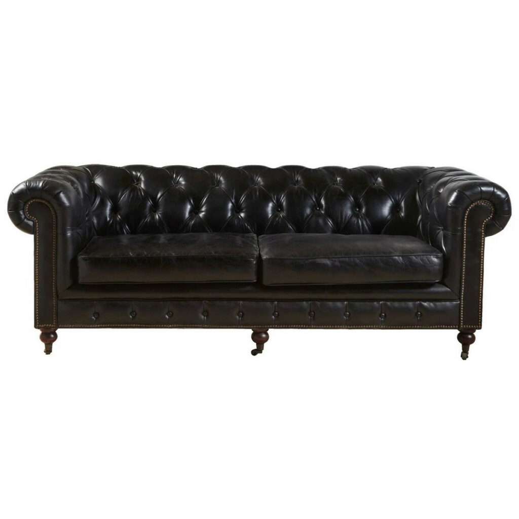 Hampton Court 3 Seater Belon Black | Palette Design