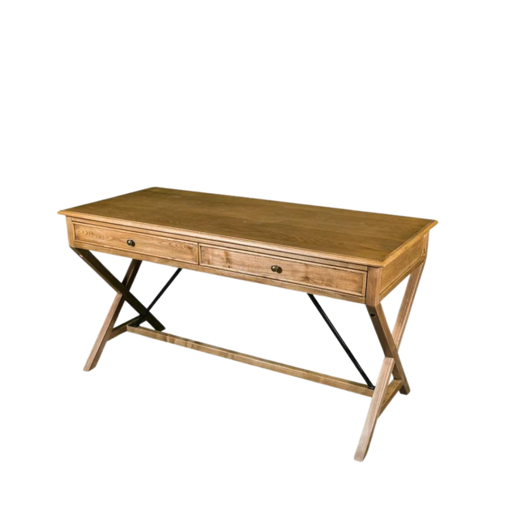 Cross Leg Two Drawer Desk | Palette Design